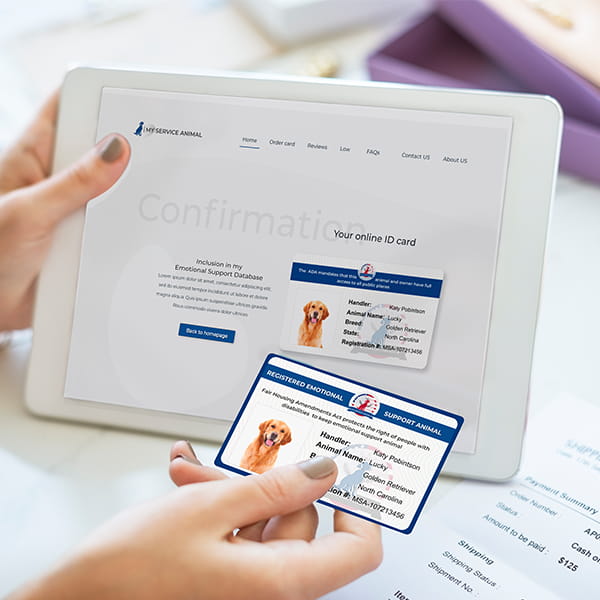 USA Emotional Support Animal Online Registration ESA ID Card